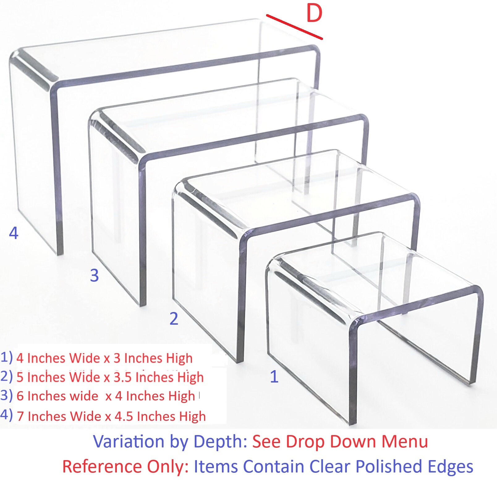 T'z Tagz New Clear Acrylic Risers Showcase Display Stand - Etsy