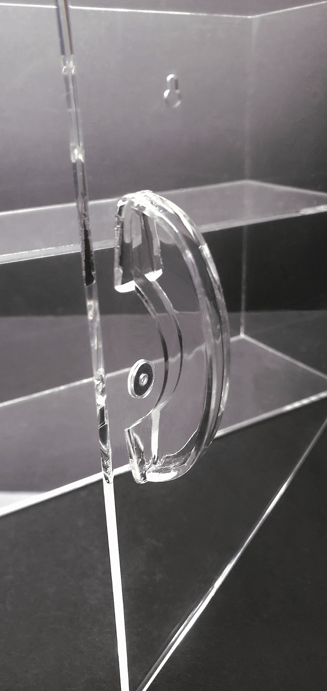 T'z Tagz Clear Acrylic Display Case 2 Shelf Wall Mount or Countertop ...