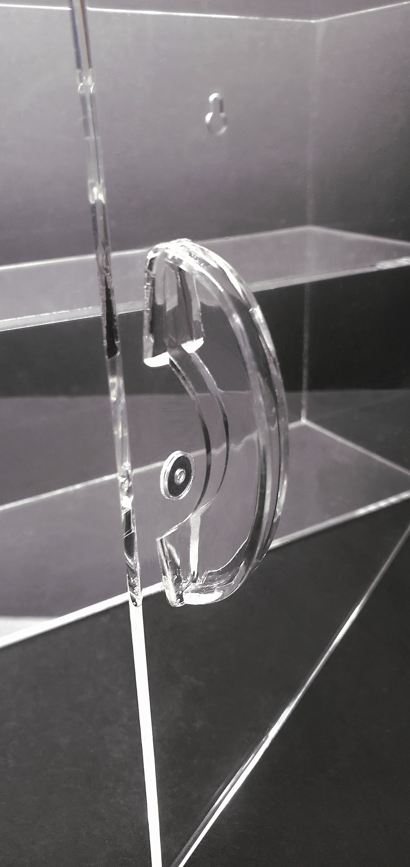 T'z Tagz Clear Acrylic Display Case 2 Shelf Wall Mount or Countertop ...