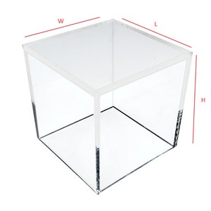 T'z Tagz New 6x6x6 Crystal-clear Acrylic Display Box Decorative Cube ...