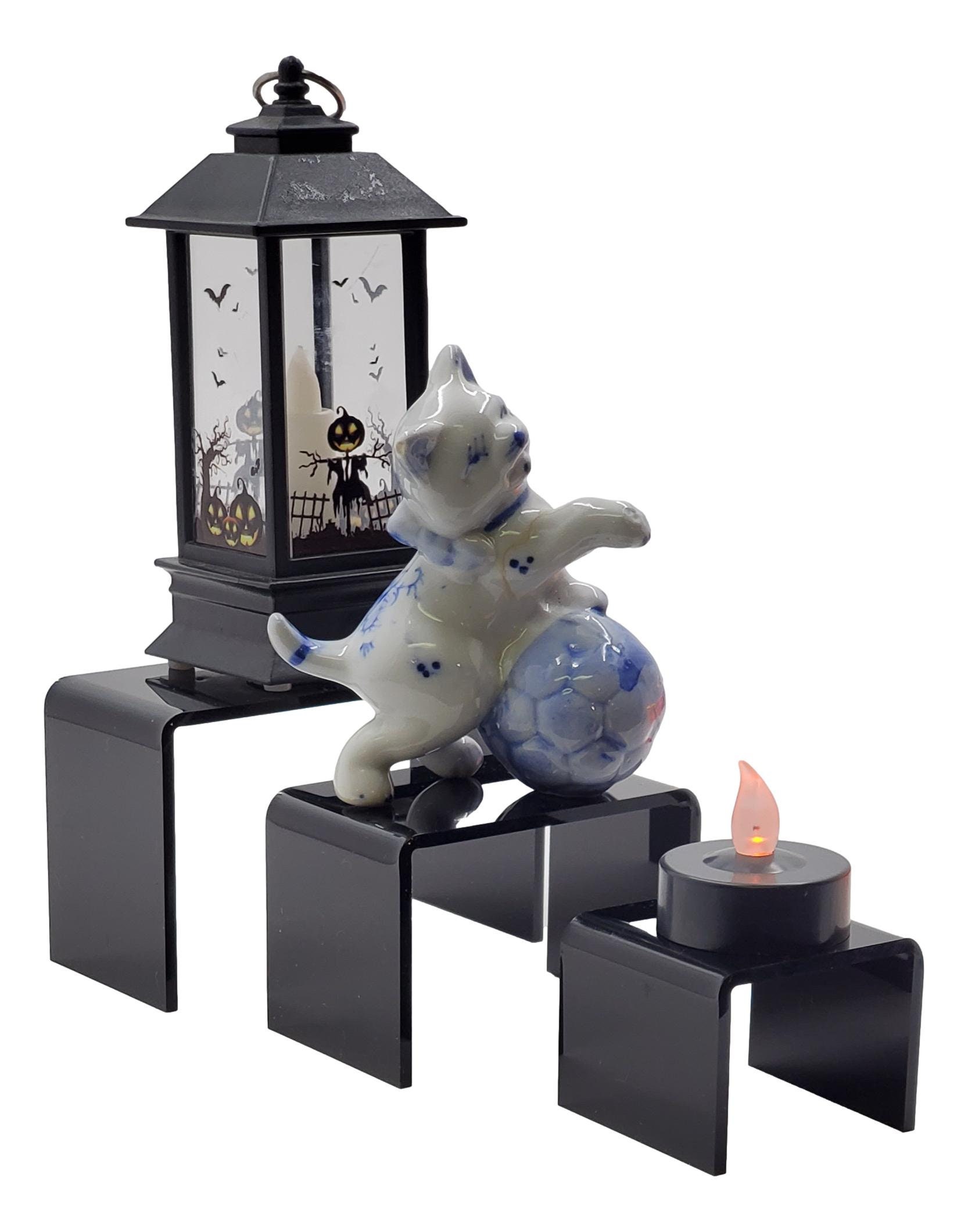 T'z Tagz Any 3-inch-deep Black Acrylic Riser Display Stands New 2 Pack ...