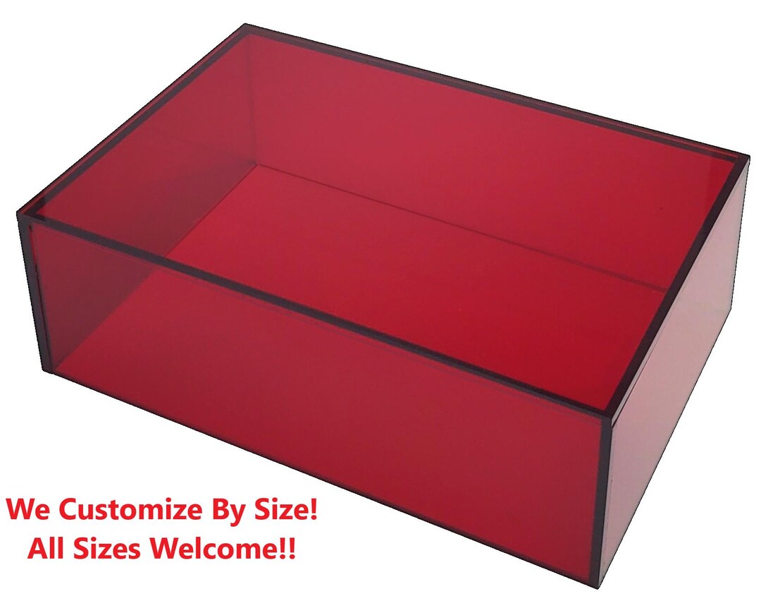 T'z Tagz 2-inch-high Custom Built Made to Order Plastic Boxes Dark Red ...