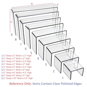 T'z Tagz New Clear Acrylic Risers Showcase Display Stands Collectable ...