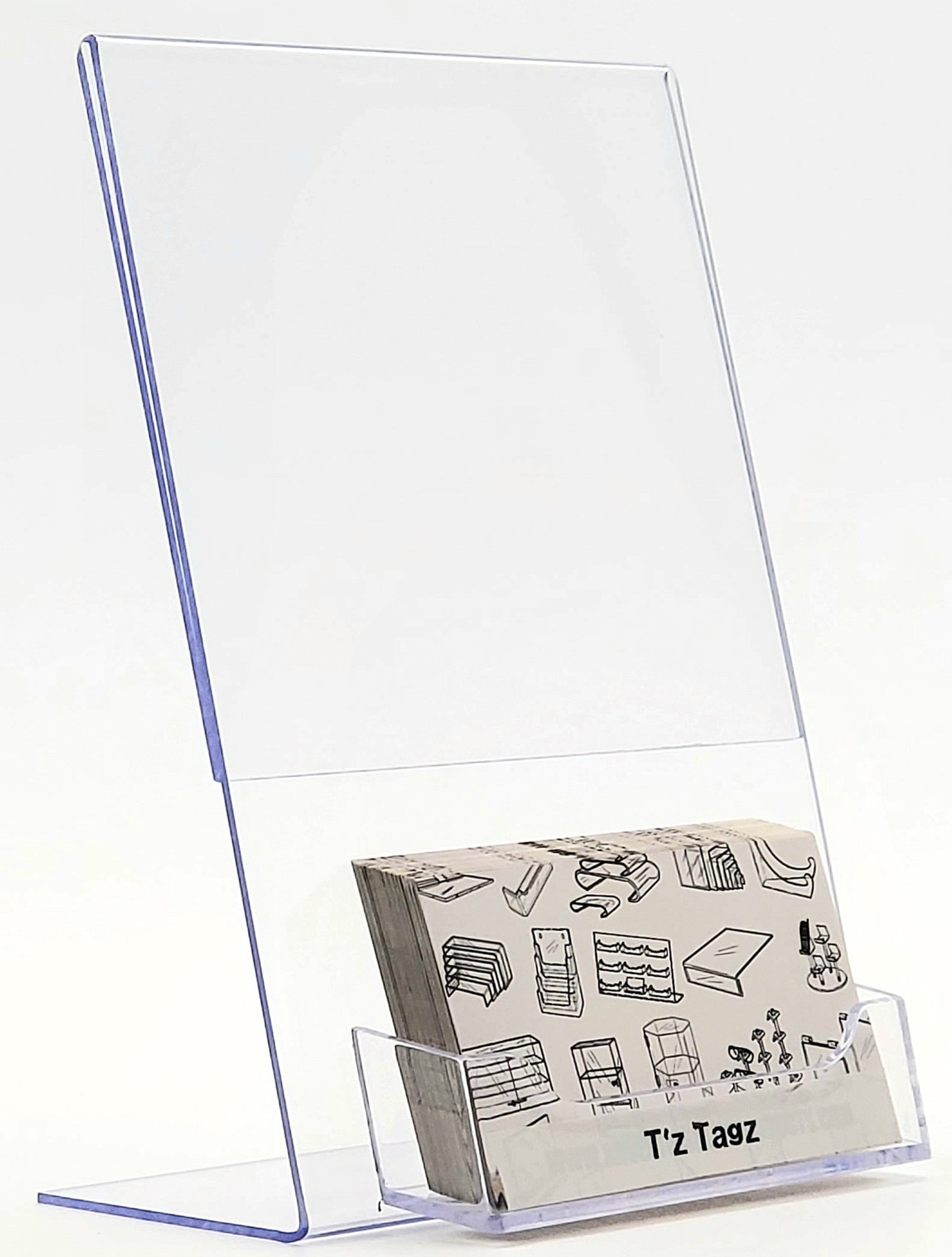 T'z Tagz Brand New Clear 5x7 Sign Holder Display Stand With Business ...