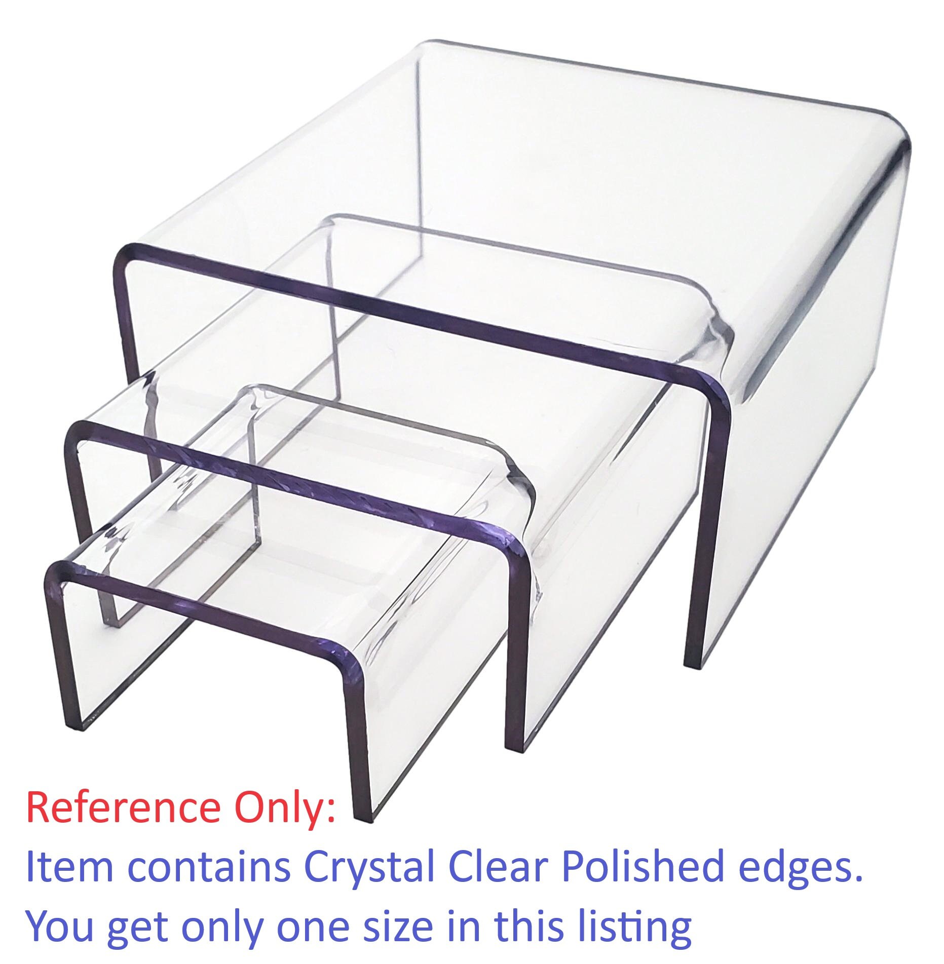 T'z Tagz Any 8-inch-deep Clear Acrylic Riser Display Stand New 2 Pack ...
