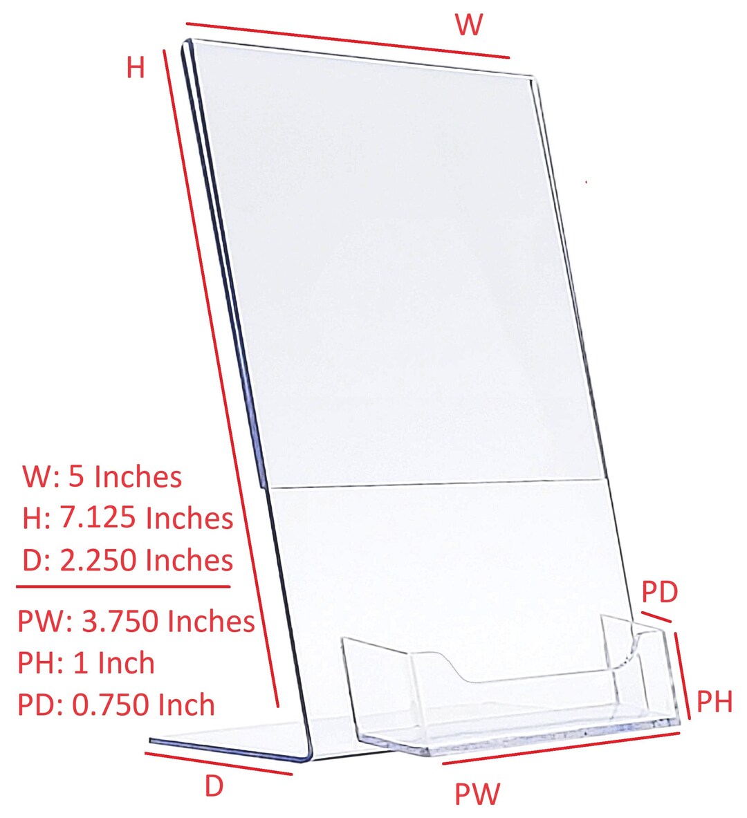 T'z Tagz Brand New Clear 5x7 Sign Holder Display Stand With Business ...