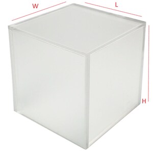 T'z Tagz New 2x2x2 Frosted White Acrylic Display Riser Box Cube ...
