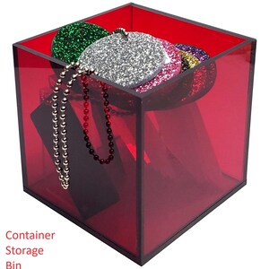 T'z Tagz New 2x2x2 Dark Red Acrylic Display Riser Box Cube Pedestal ...