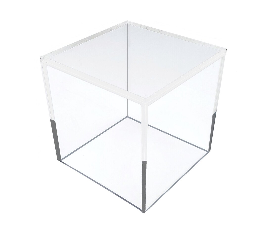 T'z Tagz New 2x2x2 Clear Acrylic Display Riser Box Cube Pedestal Stand ...