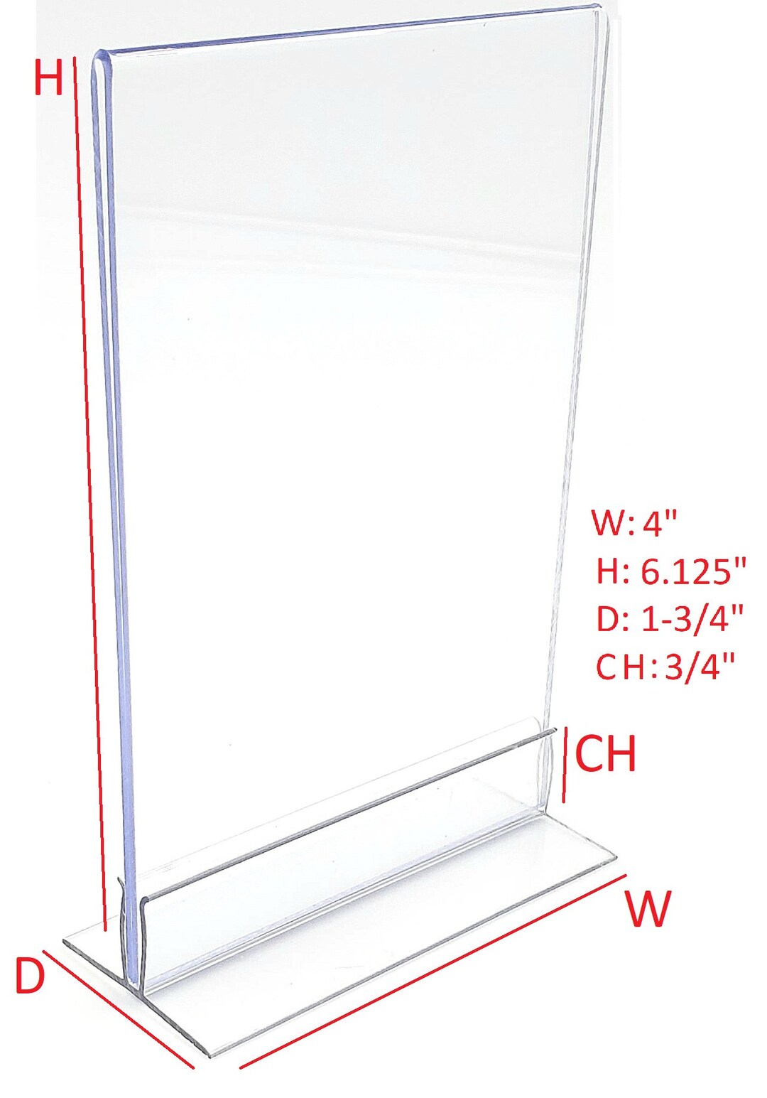 T'z Tagz New Clear 4x6 Double Sided Sign Holder Picture Frame Display ...