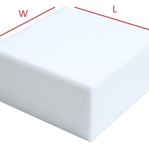 T'z Tagz New 2x2x1.5 White Acrylic Display Riser Box Cube Pedestal ...