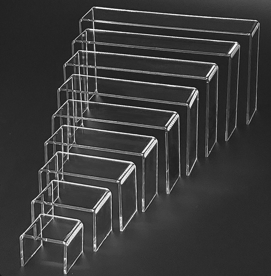 T'z Tagz New Clear Acrylic Risers Showcase Display Stands Collectable ...