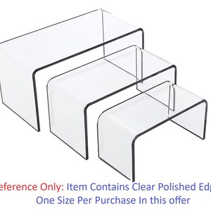 T'z Tagz Any 7-inch-deep Clear Acrylic Riser Display Stand New 2 Pack ...