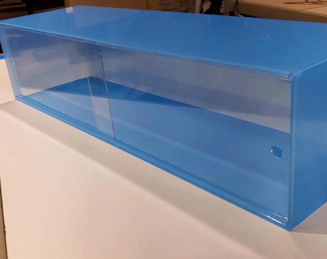 T'z Tagz Clear Acrylic Sliding Door Wall Mount or Stackable Dust Free ...