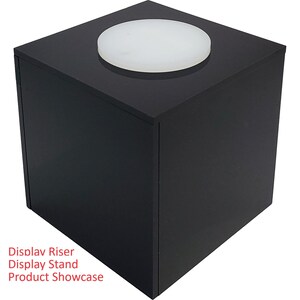 T'z Tagz New 2x2x2 Black Acrylic Display Riser Box Cube Pedestal Stand ...