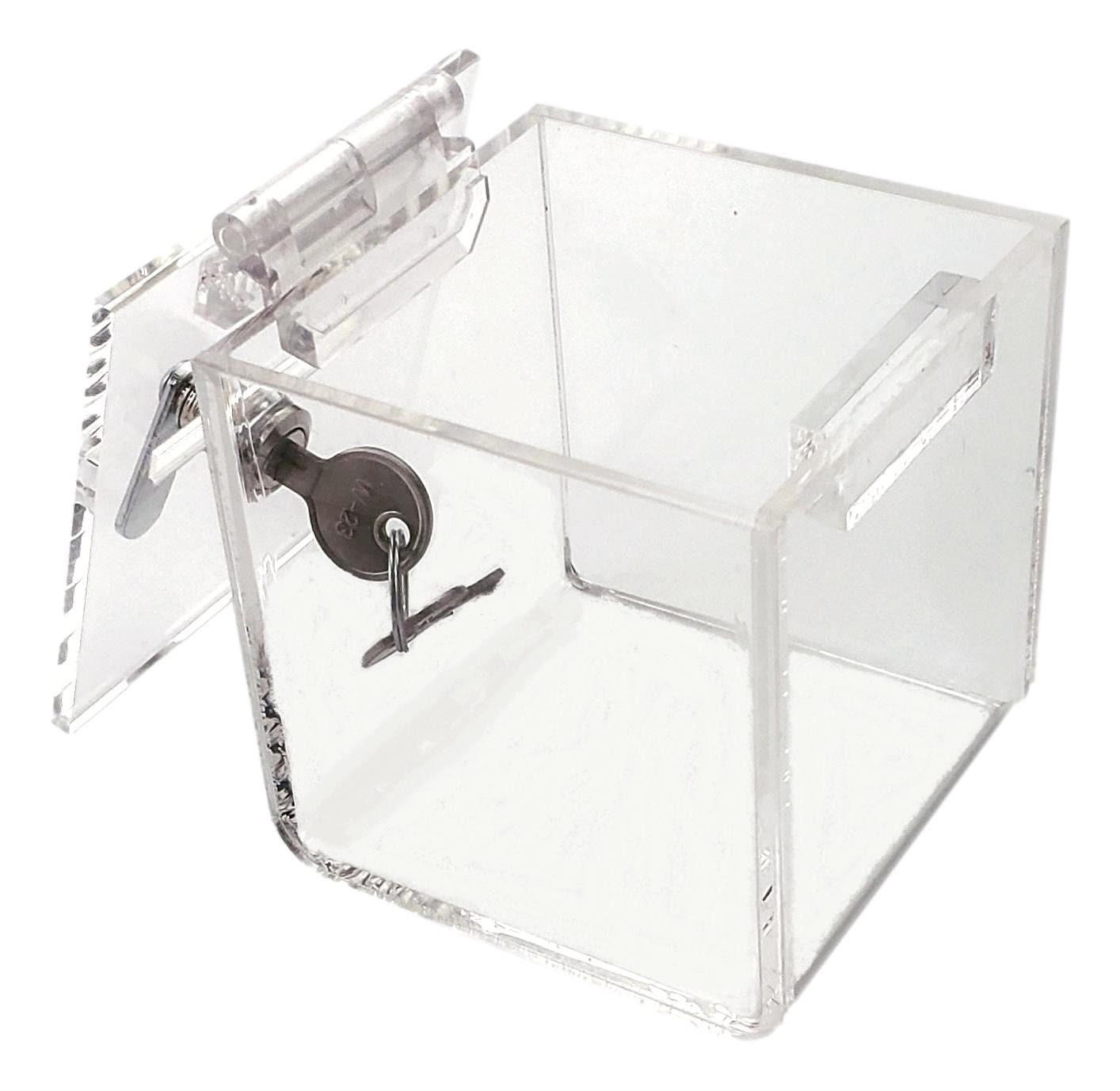 T'z Tagz Clear Acrylic Locking Donation, Ballot, Suggestion, Charity ...