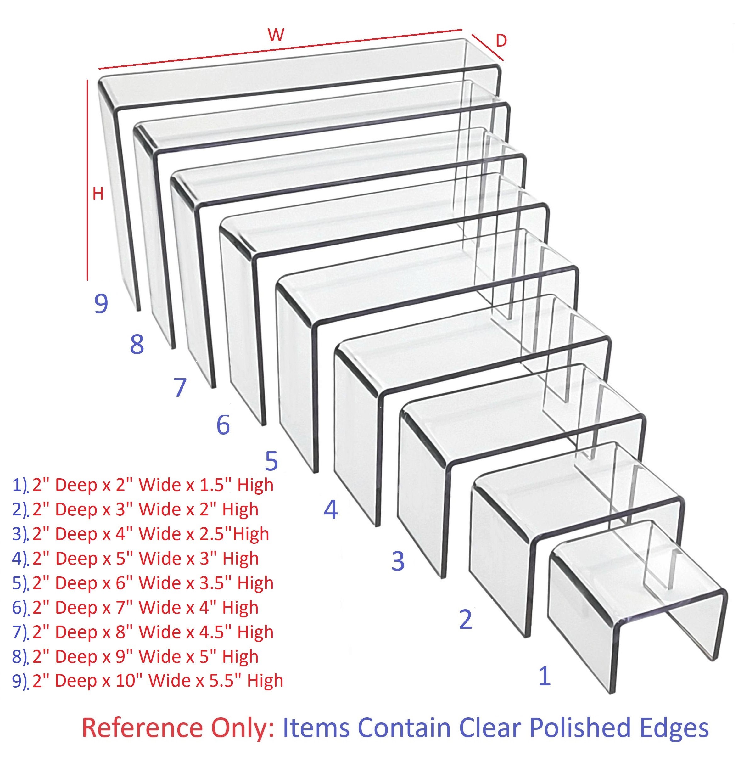 T'z Tagz New Clear Acrylic Risers Showcase Display Stands Collectable ...