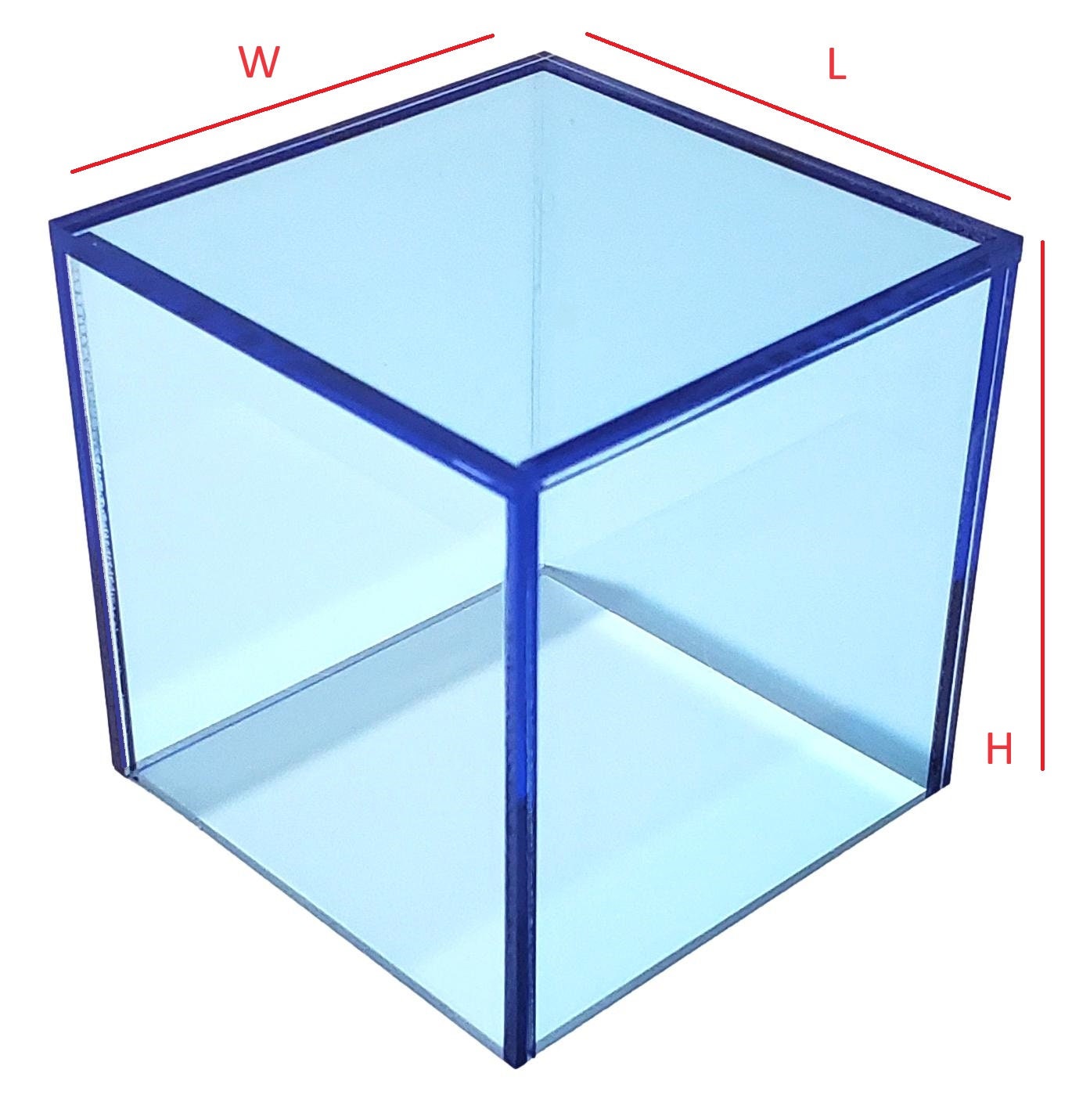 2x2x2 Neon Blue Acrylic Display Boxes Decorative Cube Stands & Bins - Etsy