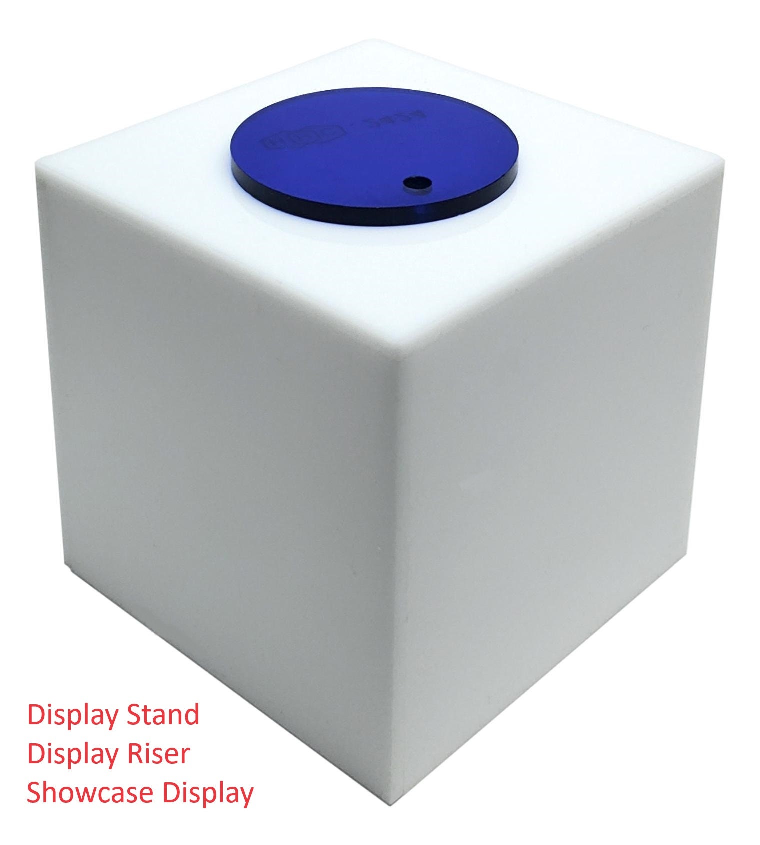 6x6x6 White Acrylic Display Box Decorative Cube Stands Pedestal Bin or ...