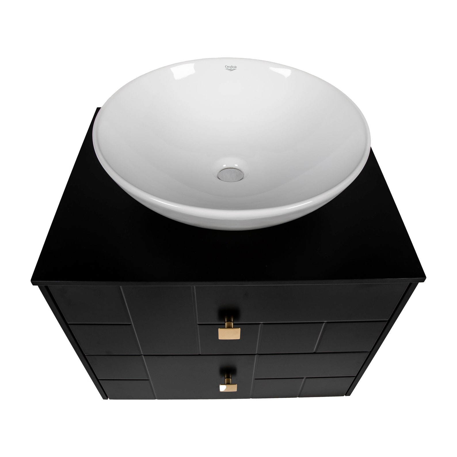 Modern Free Standing Bathroom Vanity With Washbasin | Dune Black Matte ...