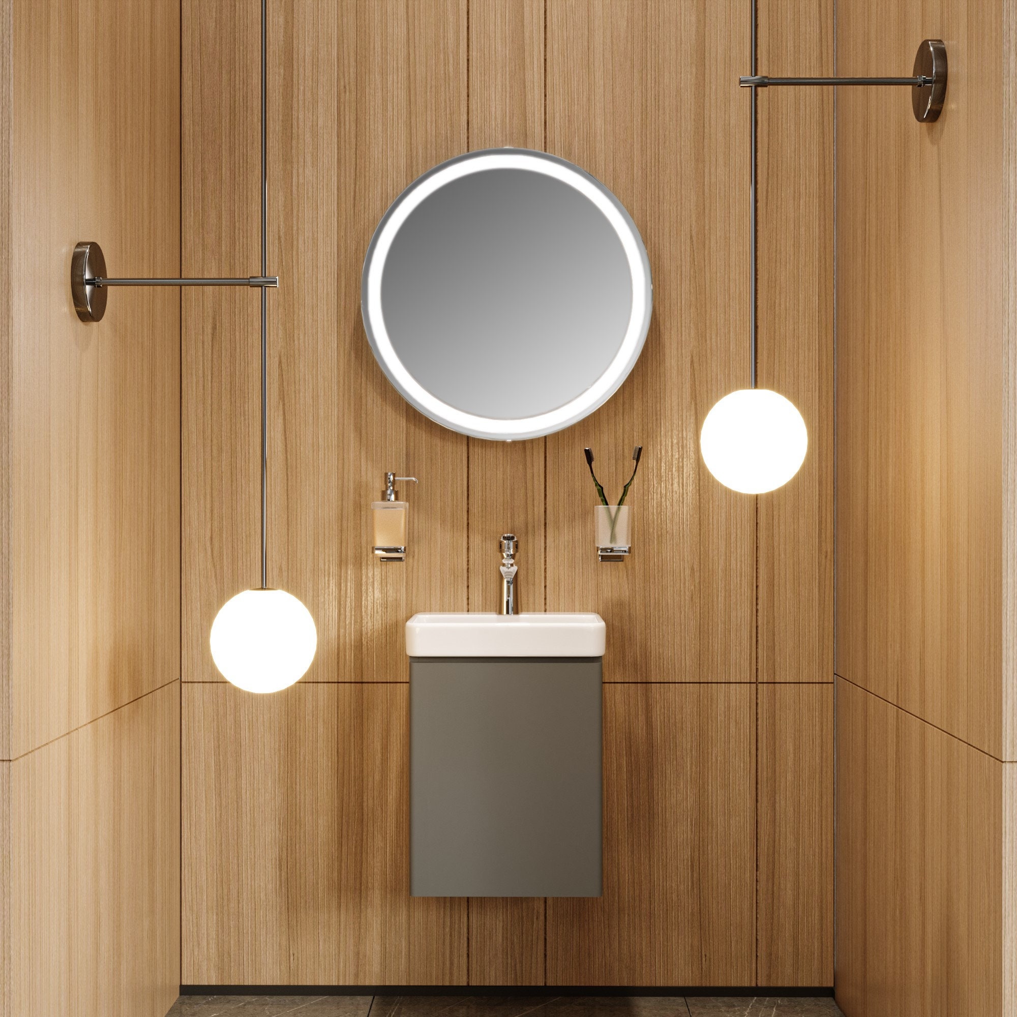 Modern Wall-mounted Bathroom Mini-vanity With Washbasin | Comfort ...