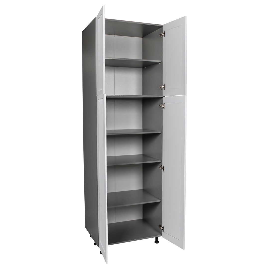 30" X 96" Utility Pantry Cabinet-double Door-grey - Etsy