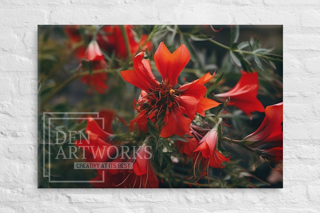 Parrot's Beak Flower Painting, AI Art, Digital Art, High Quality Design ...