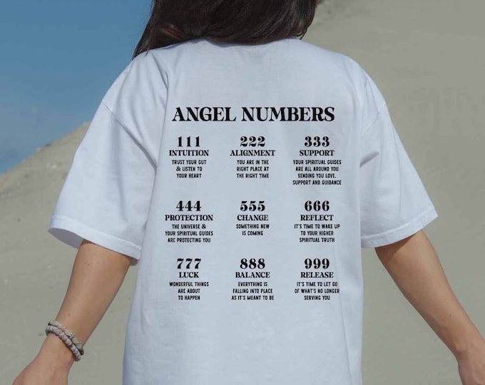 Angel Numbers Shirt, Angel Numbers, Spirituality, Witchy Shirt, Lucky ...
