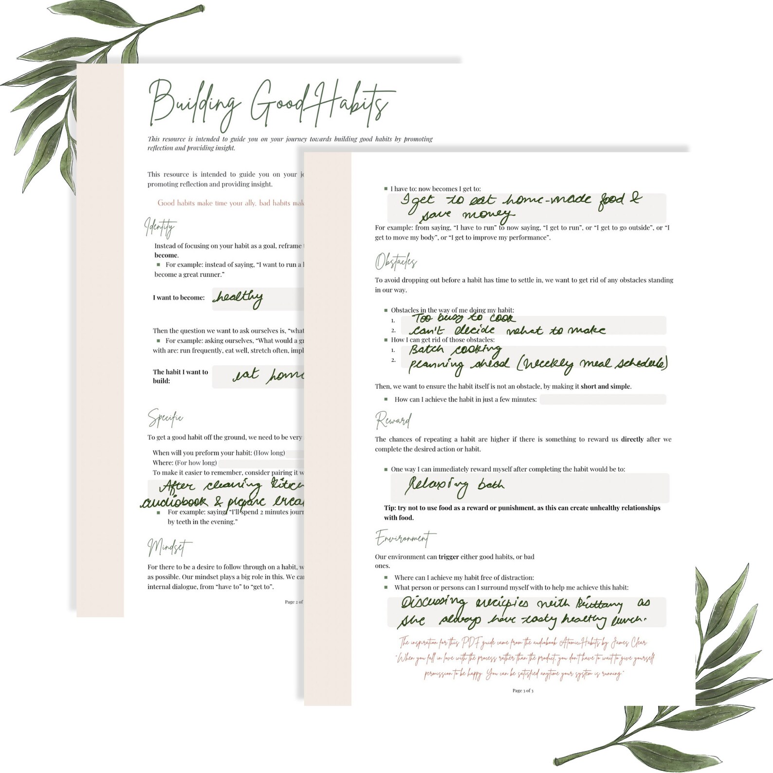 Building Good Habits Atomic Habits Self-improvement Personal Growth ...