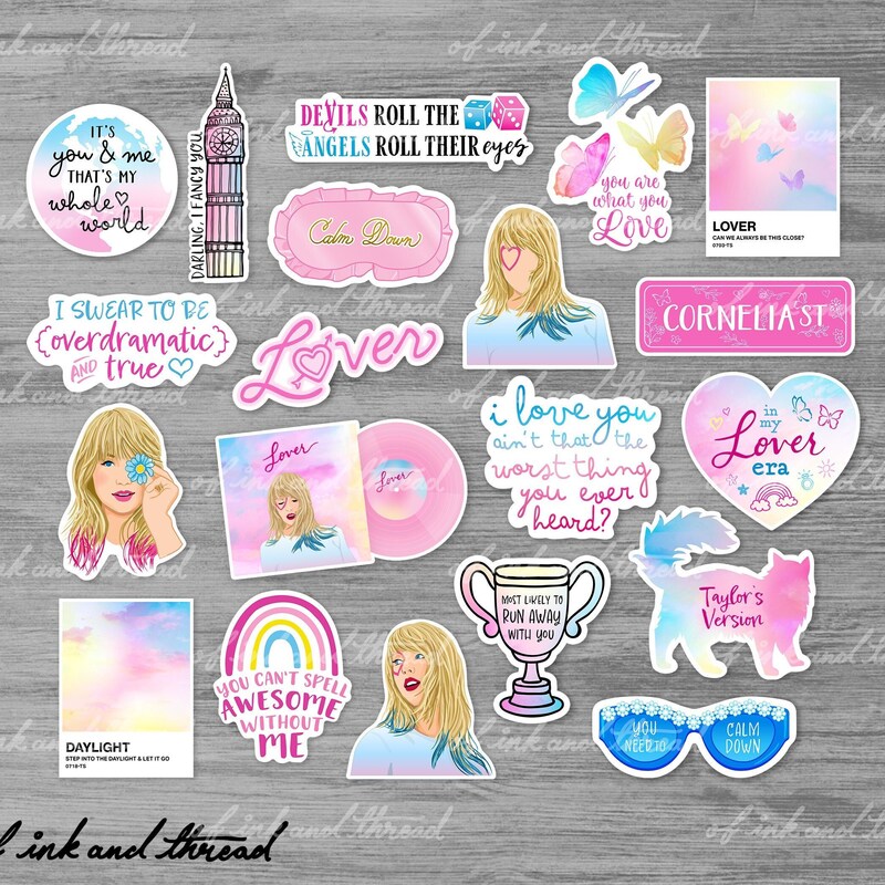Taylor swift stickers - Etsy