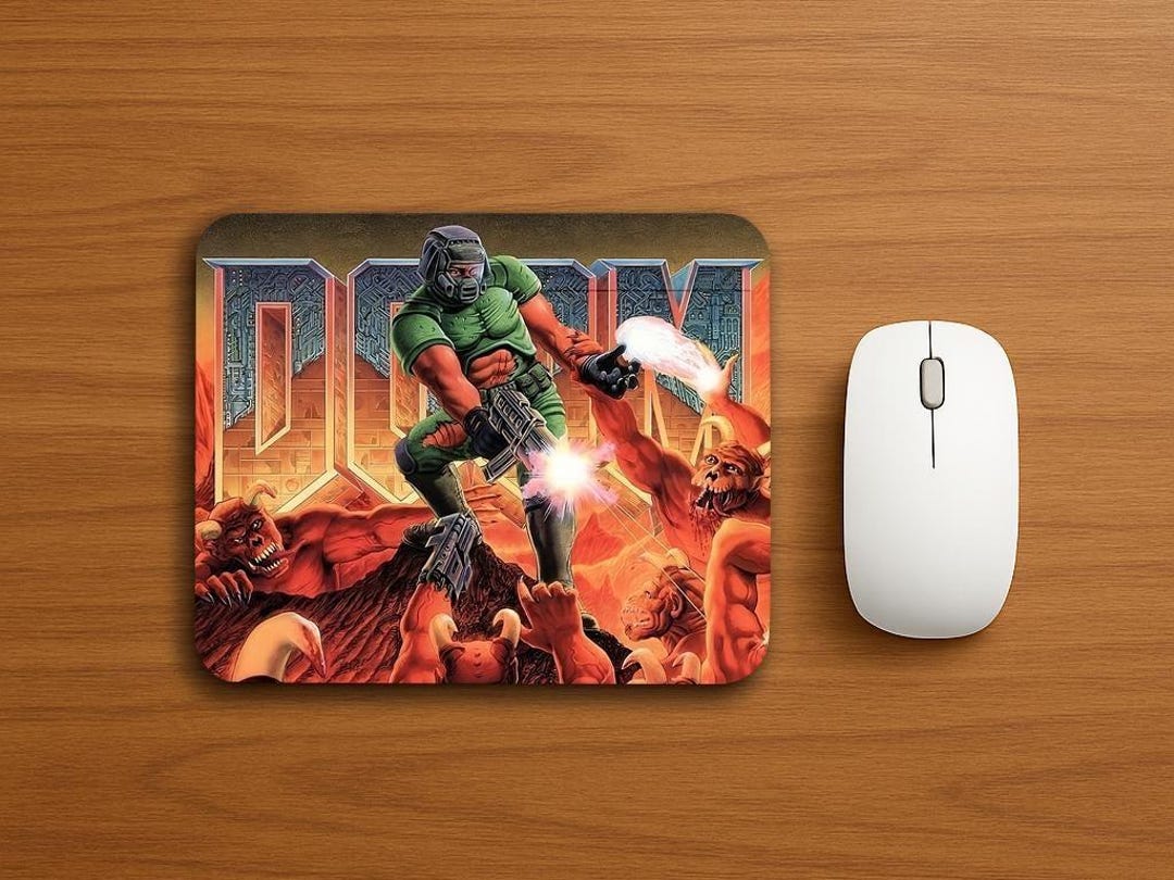 DOOM Mouse Pad: Retro FPS Gaming Desk Mat for PC Gamers - Etsy
