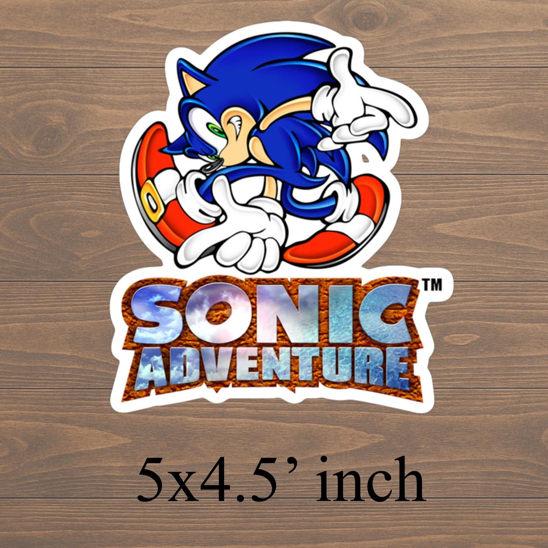 Sonic Adventure Logo Sticker Dreamcast Game 5x4.5in Nostalgic Art Work ...