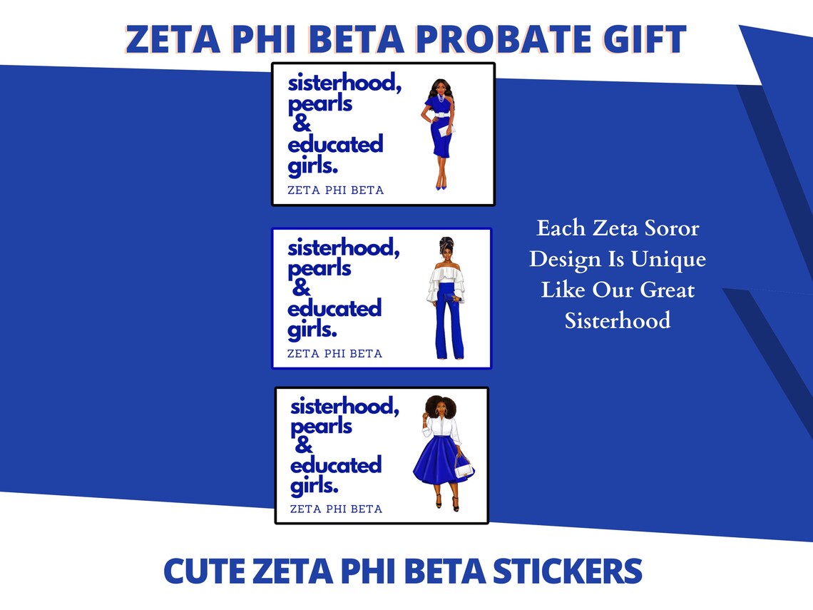 Zeta Phi Beta Stickers (10) - Fun Sorority Probate Gift - Etsy