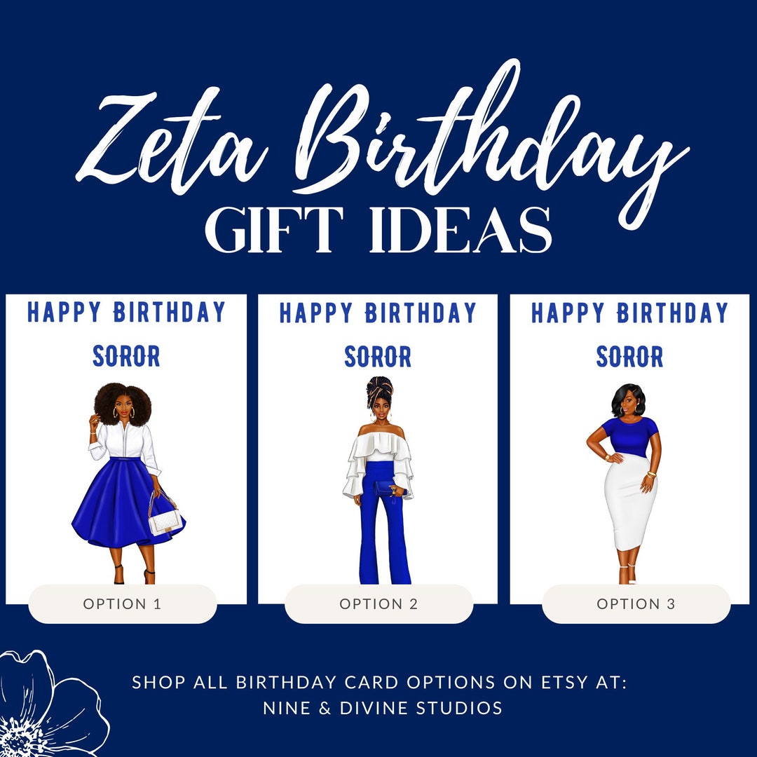 Zeta Phi Beta Birthday Card Set | Sorority Sister Gifts | ZPB Legacy ...