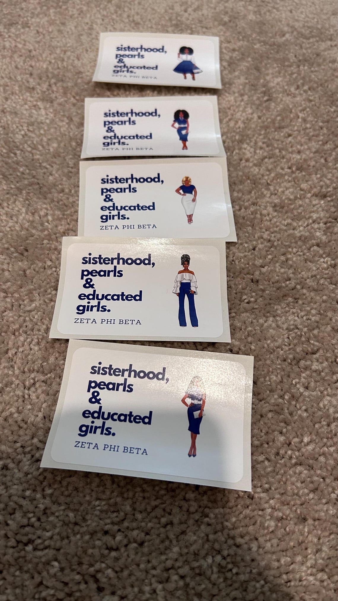 Zeta Phi Beta Stickers (10) - Fun Sorority Probate Gift - Etsy