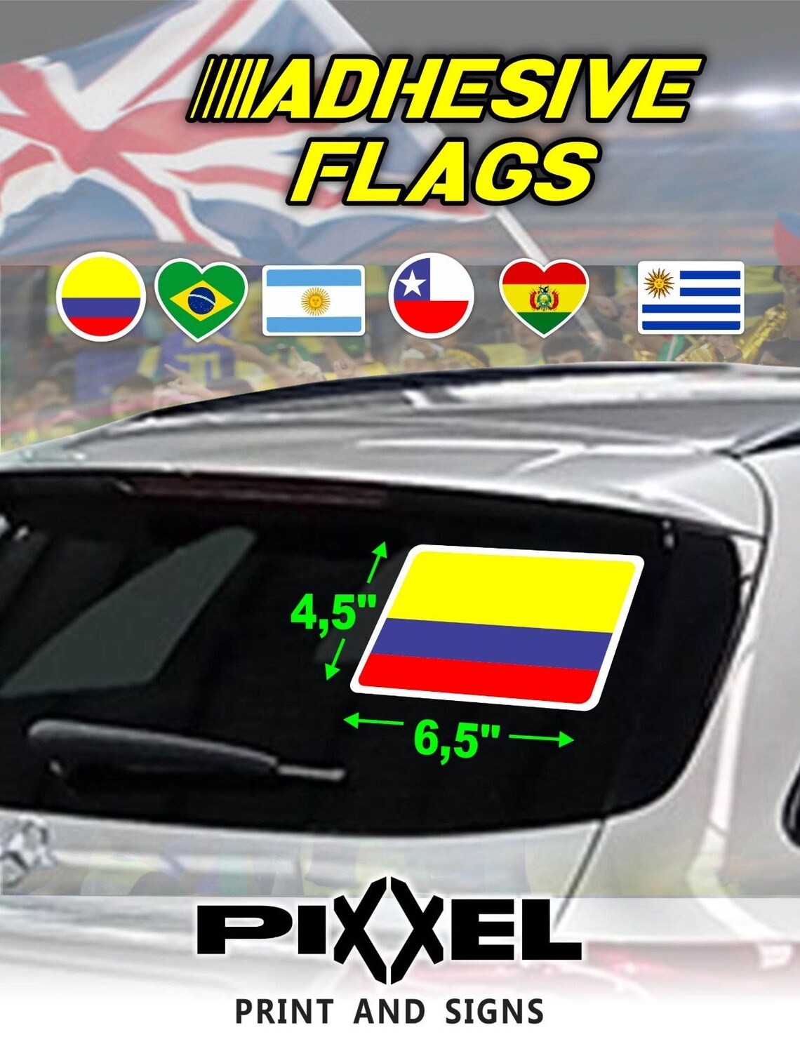 Custom Flag Stickers - Vinyl Decals - Weather-resistant & Durable ...