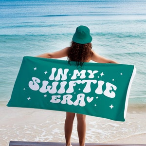 Custom Name Swifty Era Design Beach Towel, Concert Fan Beach Towel ...