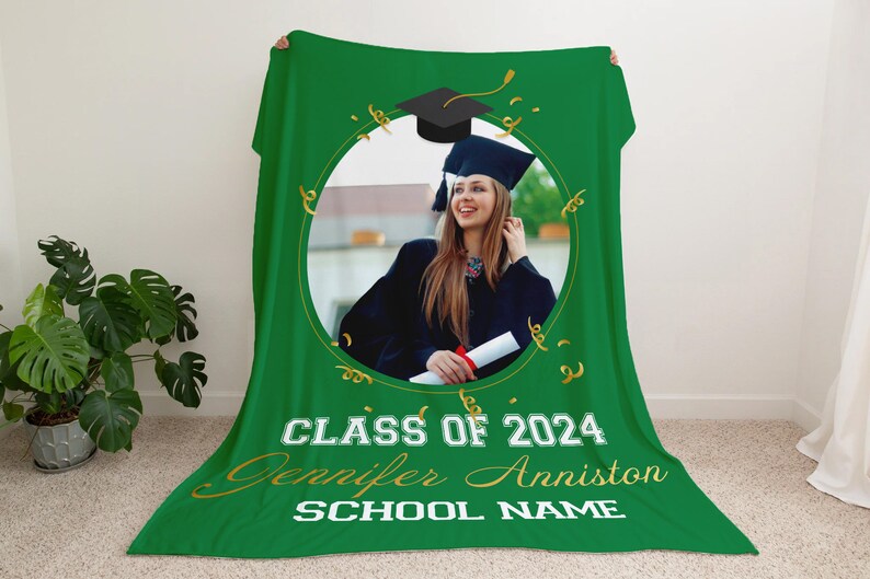 Custom Graduate Blanket With Photo Personalized - Etsy