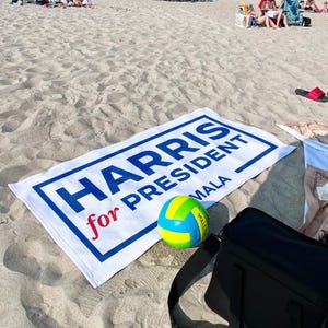 Custom Harris for President Beach Towel, Personalized Name Bath Towel ...