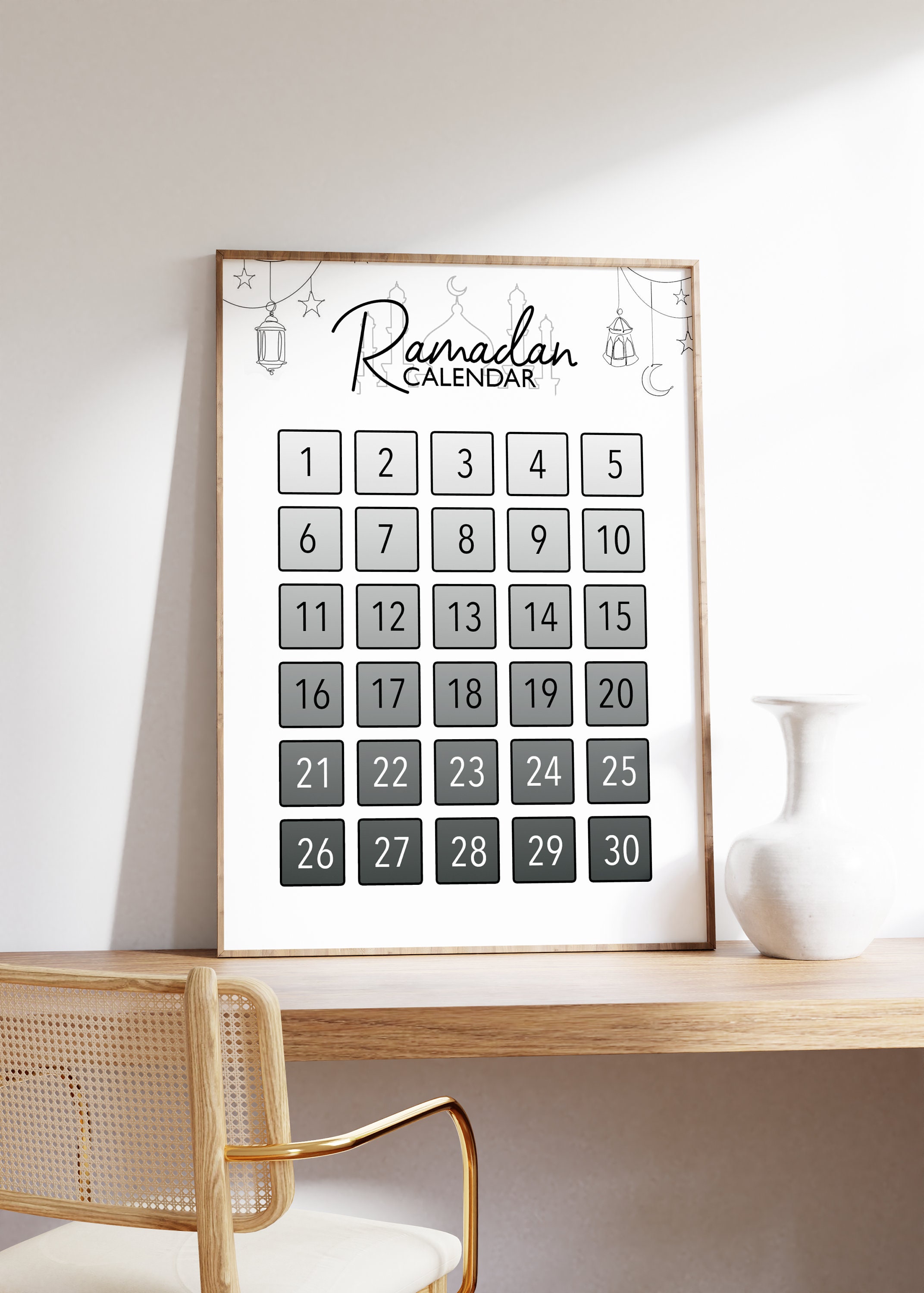 Ramadan Countdown Calendar, Set of 2 Ramadan Calendar Printable ...