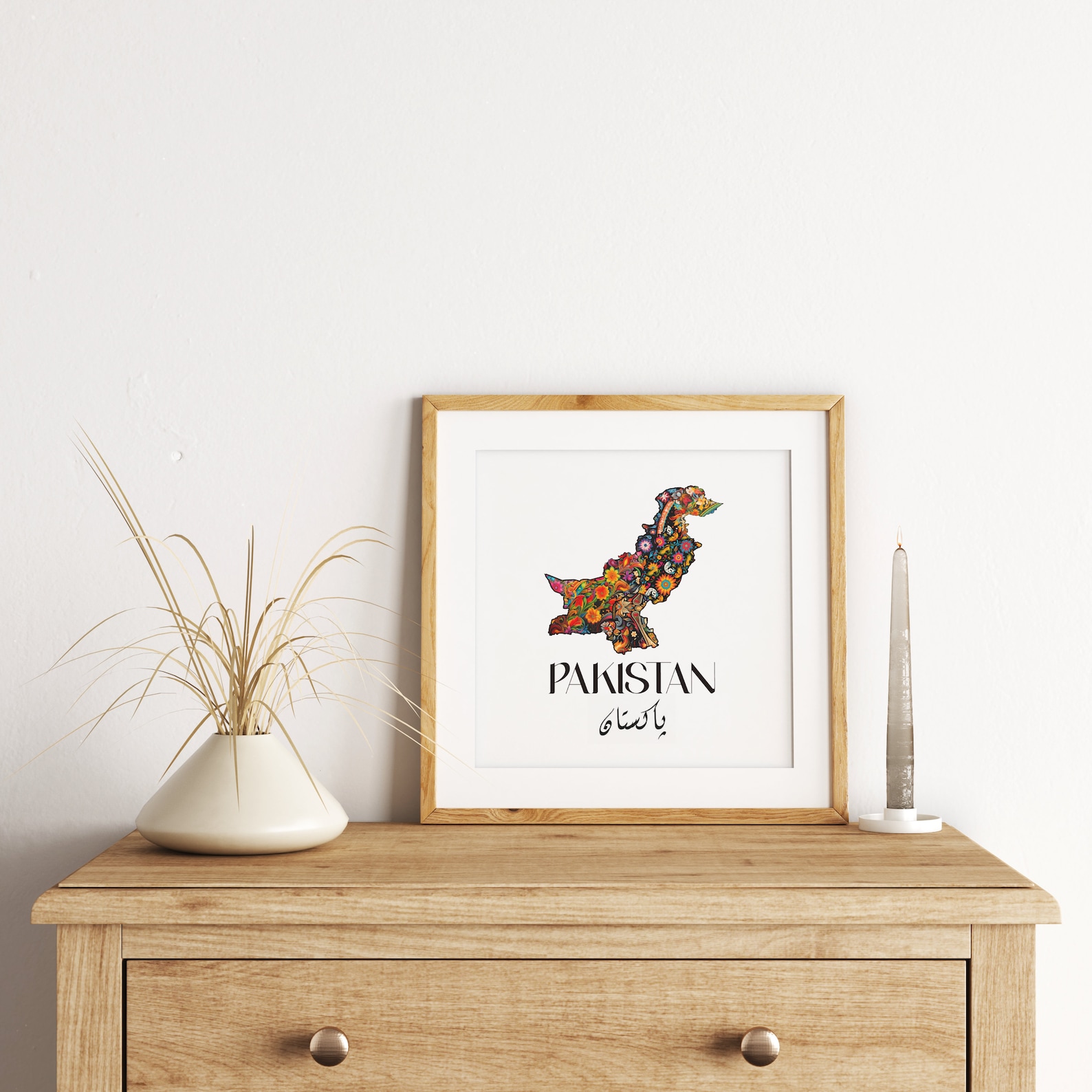 Pakistani Map With Truck Art Pattern, Desi Art, Wall Printable - Etsy