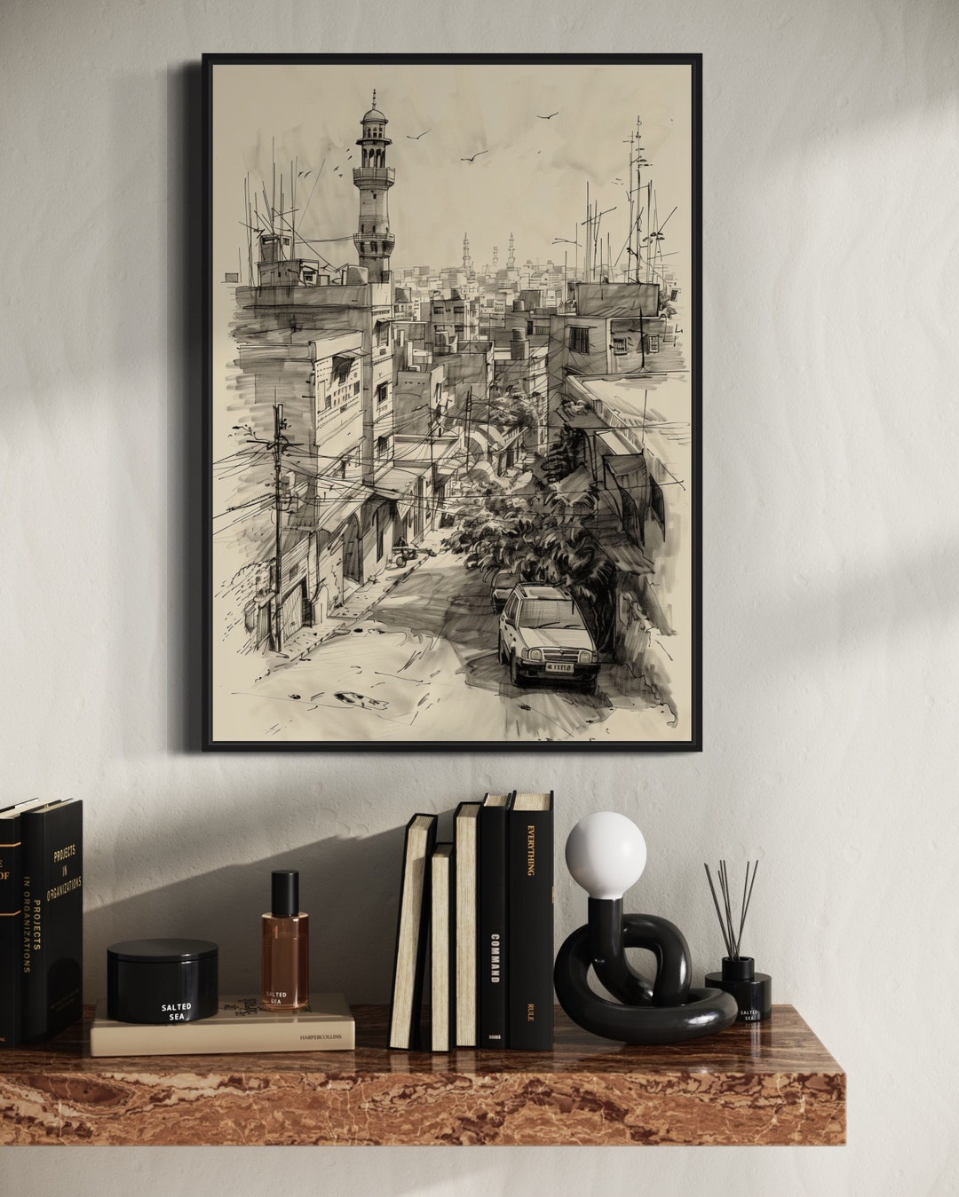 Karachi Pen Sketch, Pakistan Wall Art, Pakistan Print, Pakistan Art ...