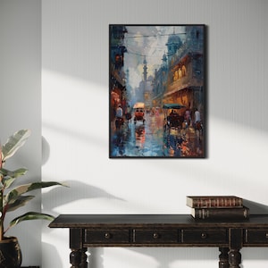 Lahore Old City Oil, Pakistan Wall Art, Pakistan Print, Pakistan Art ...