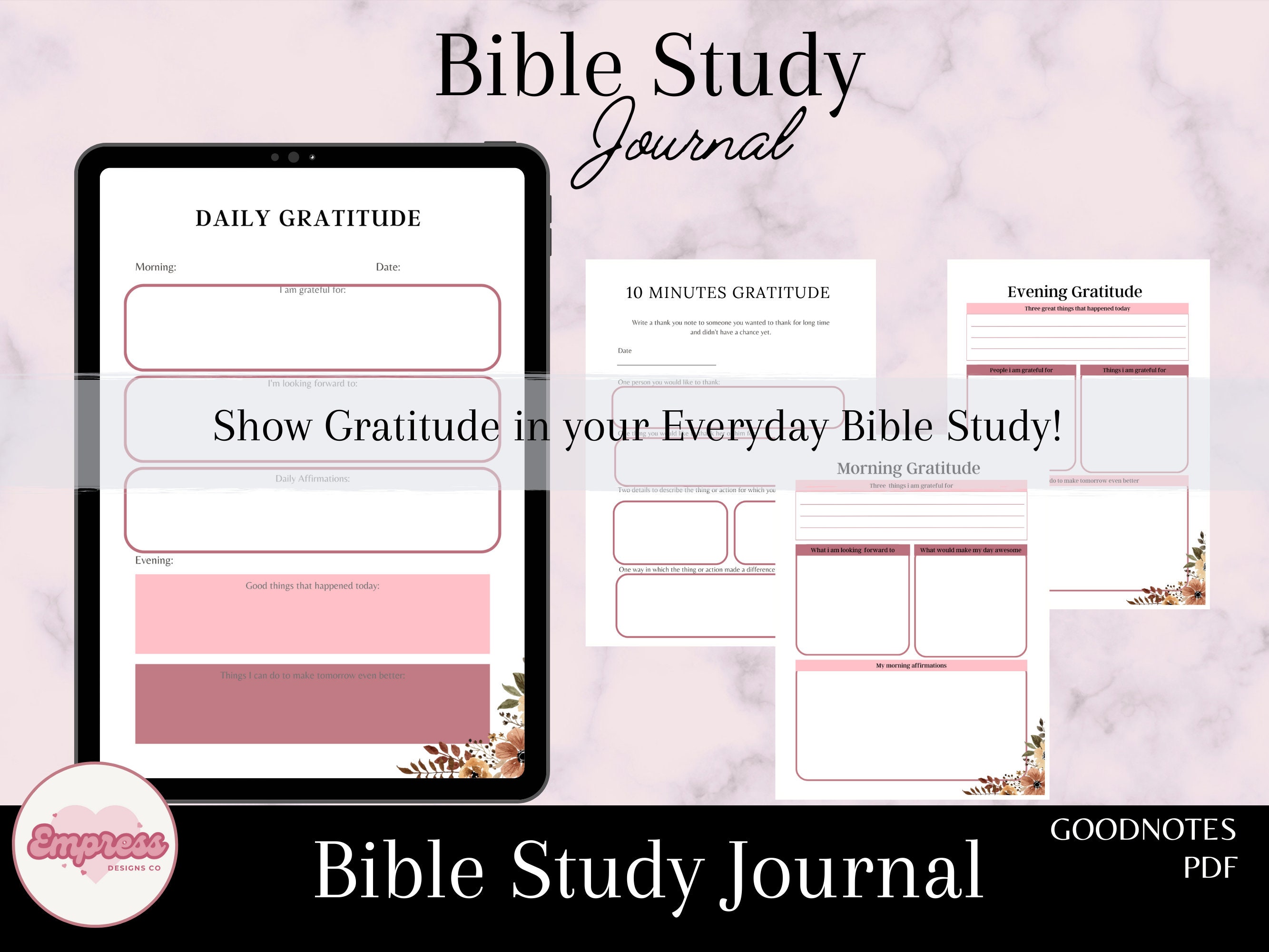 Bible Study Journal, Prayer Journal, Digital Bible Study Journal, PDF ...