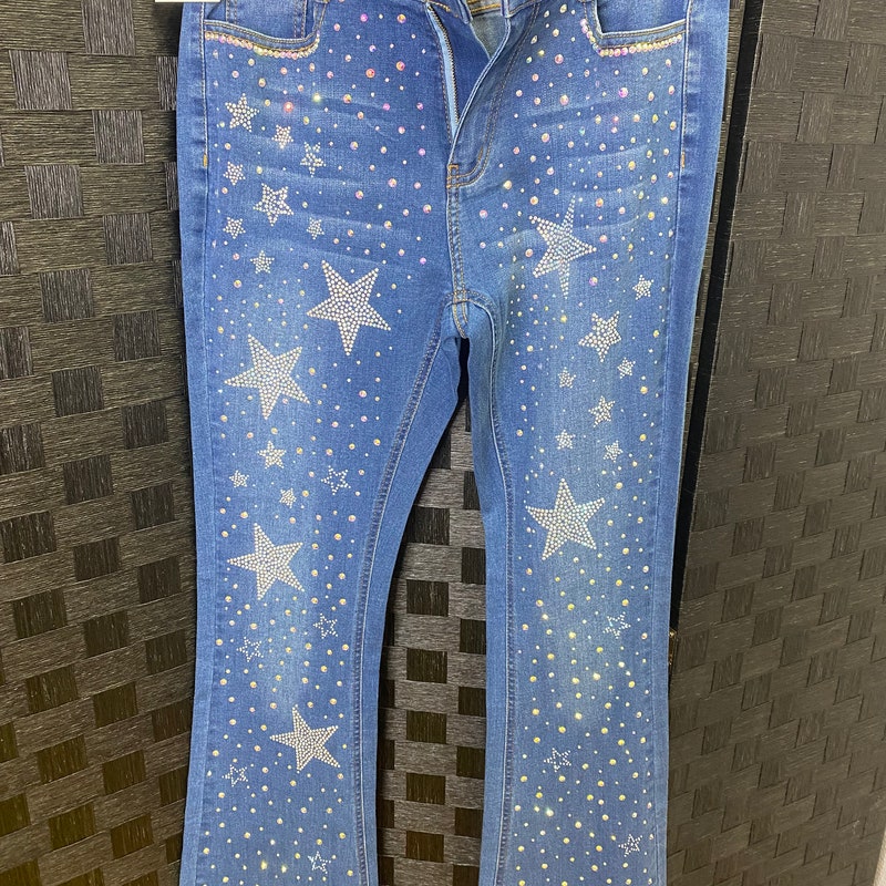 Bedazzled Jeans - Etsy