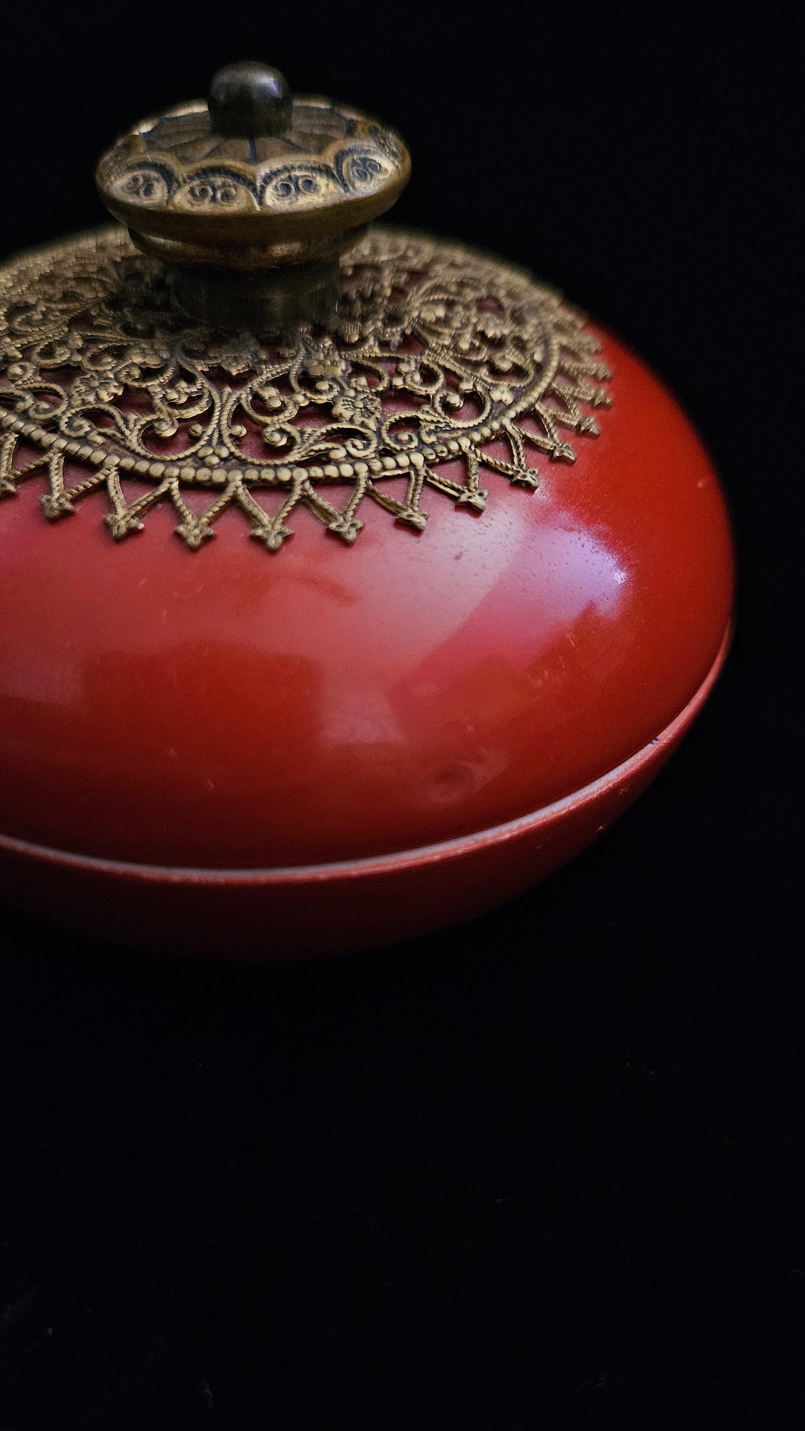 Vintage Trinket Box With Intricate Bronze Overlay - Etsy