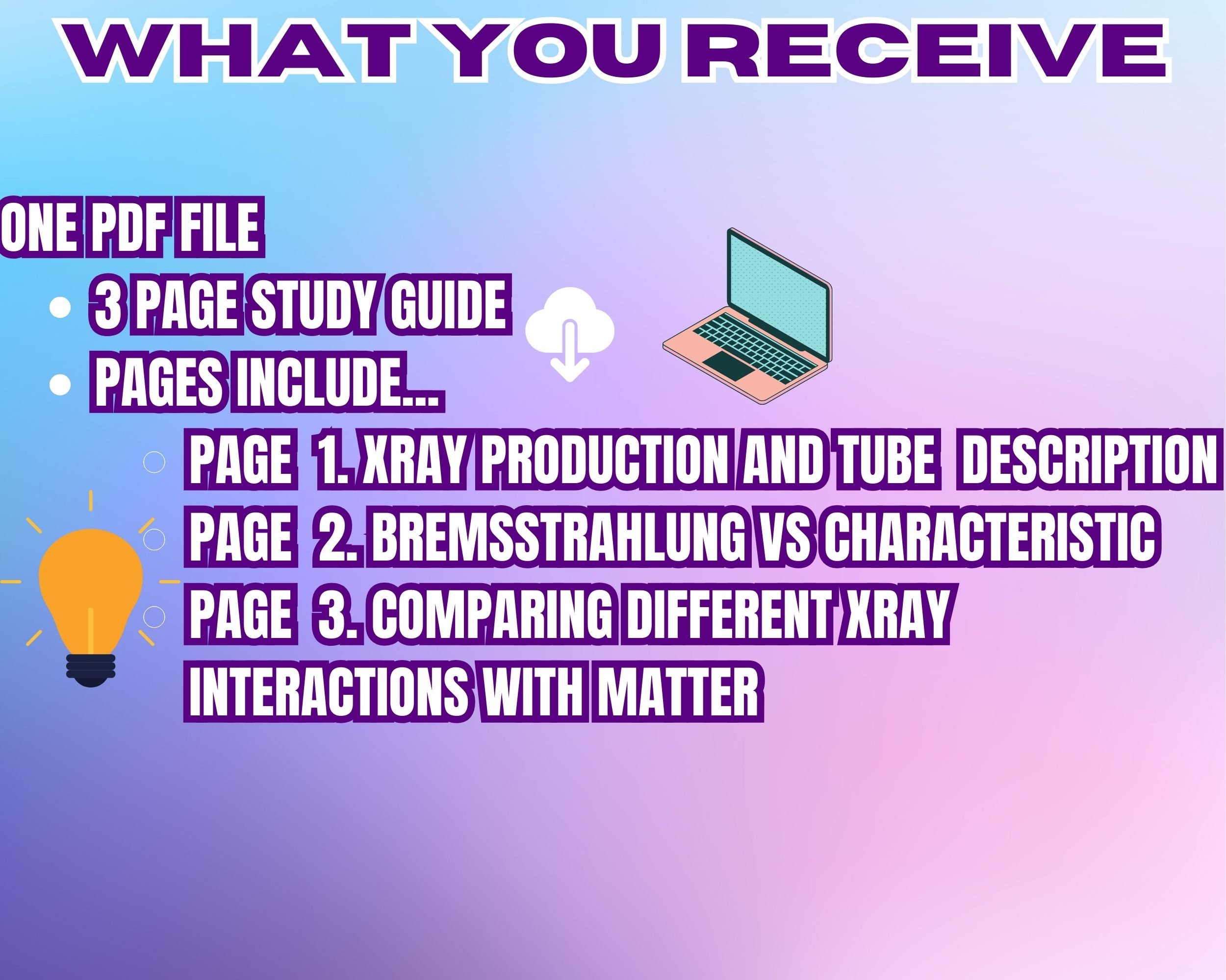 X-ray Production and Interaction With Matter Study Guide, Digital ...