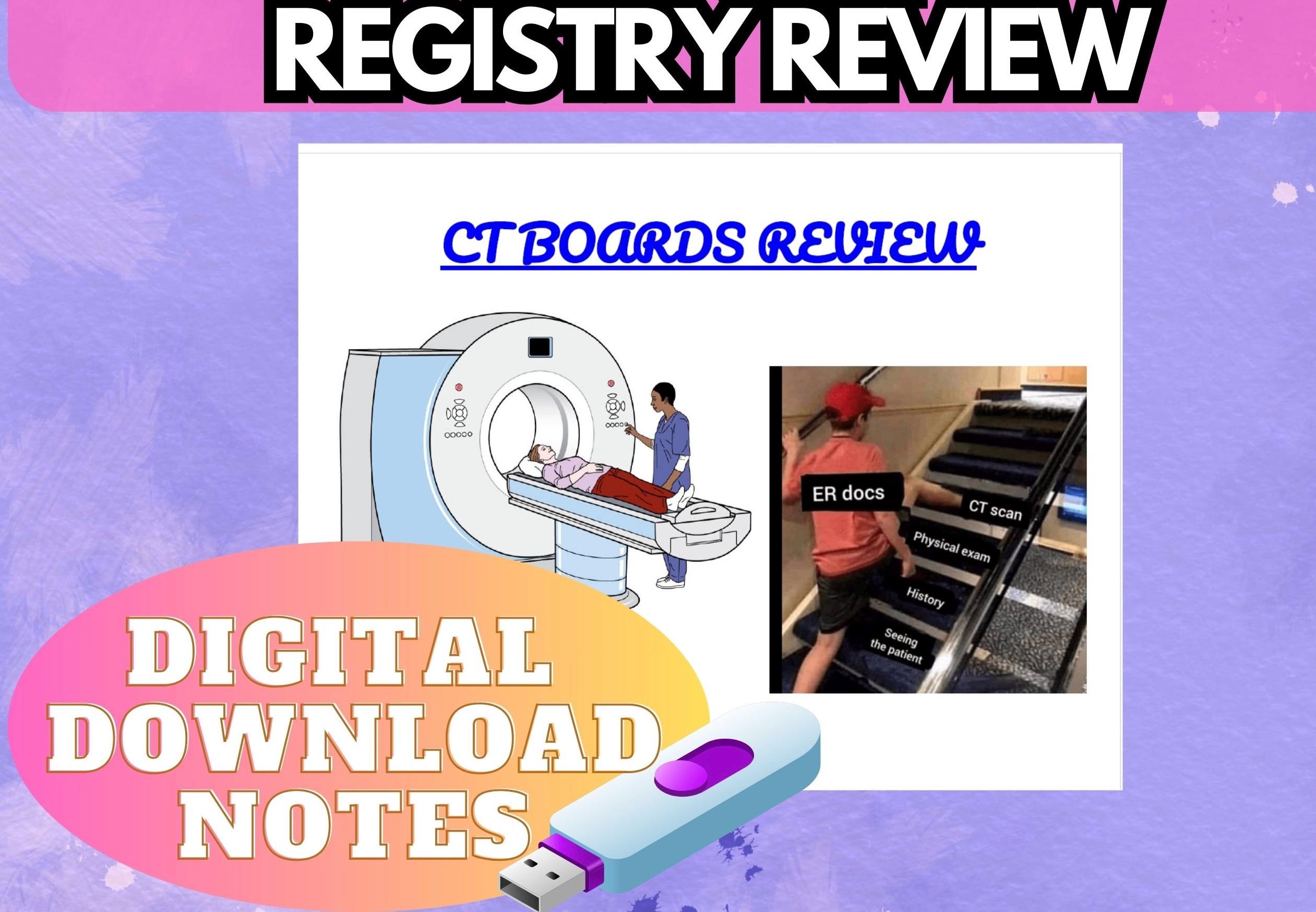 CT Boards Registry Exam Review Study Guide | Digital Download Study ...