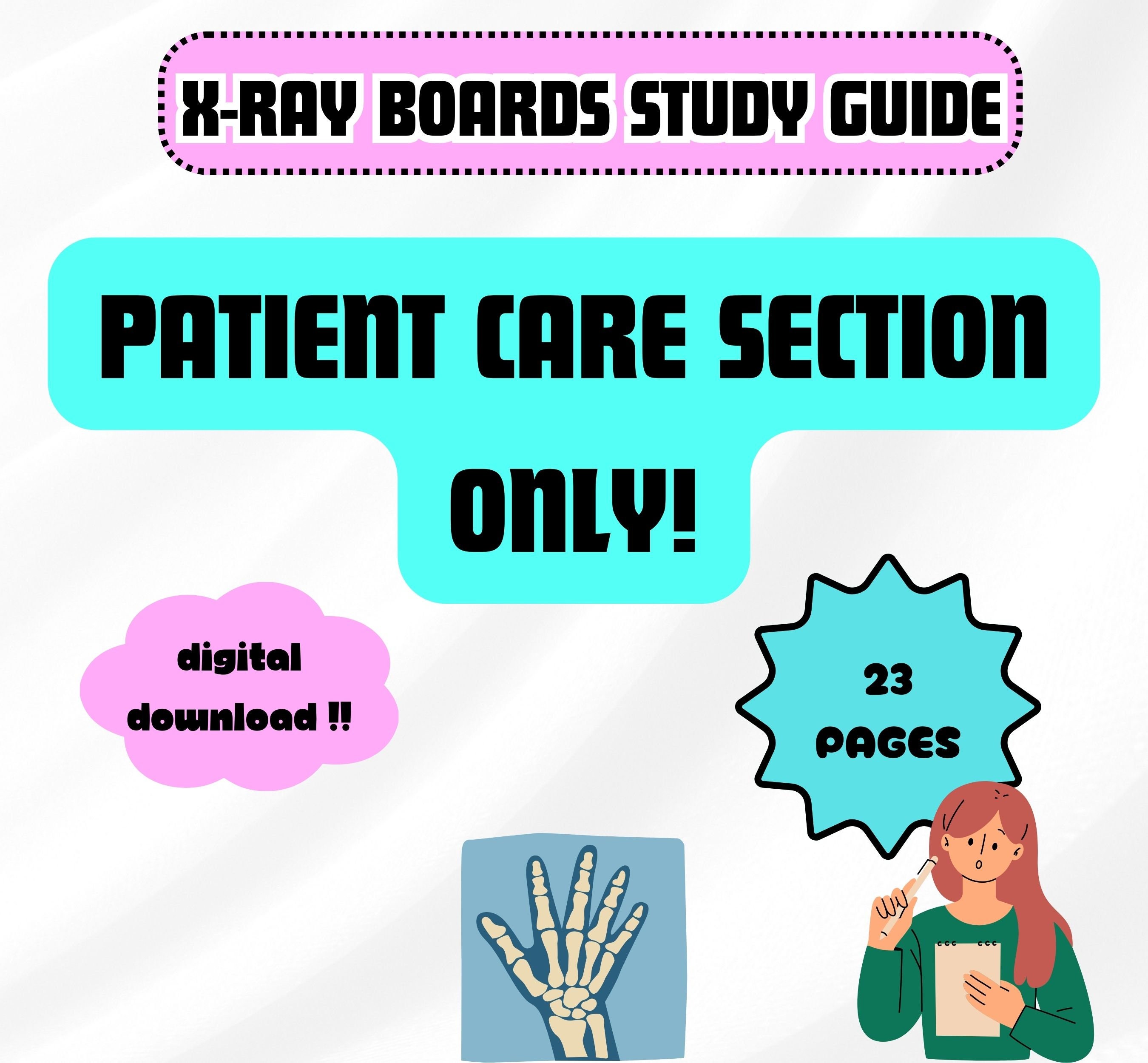 X-ray Radiography PATIENT CARE Boards Exam Study Guide| Digital ...