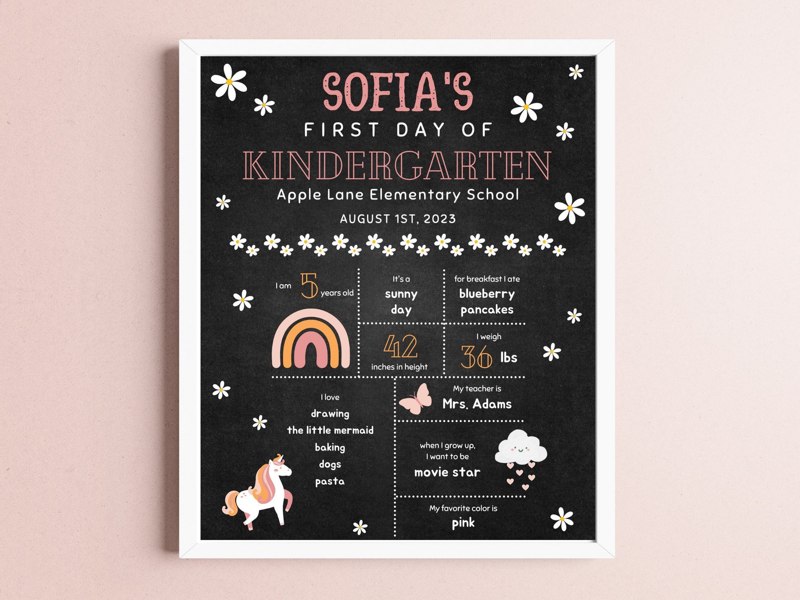 Printable First and Last Day of School Sign, Editable School Sign ...